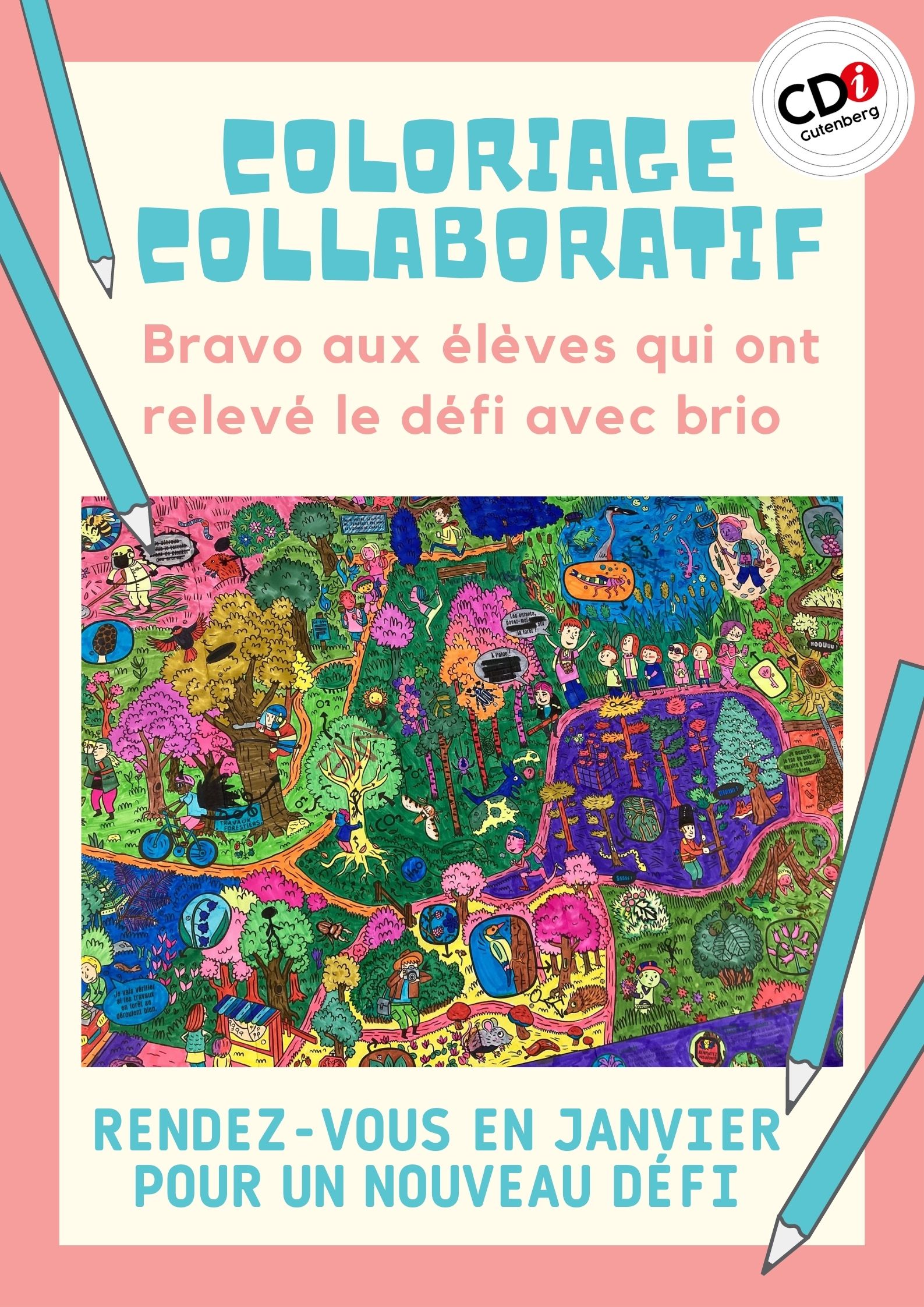Coloriage collaboratif au CDI – GUTENBERG